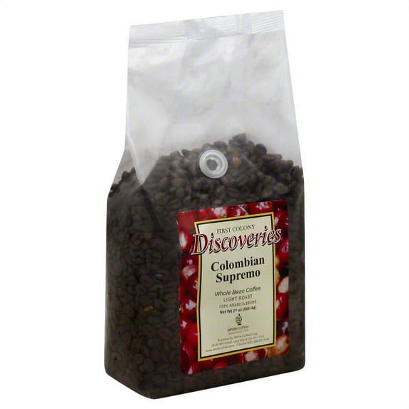 First Colony Whole Bean Coffee Colombian Supremo 24-Ounce - Walmart.com