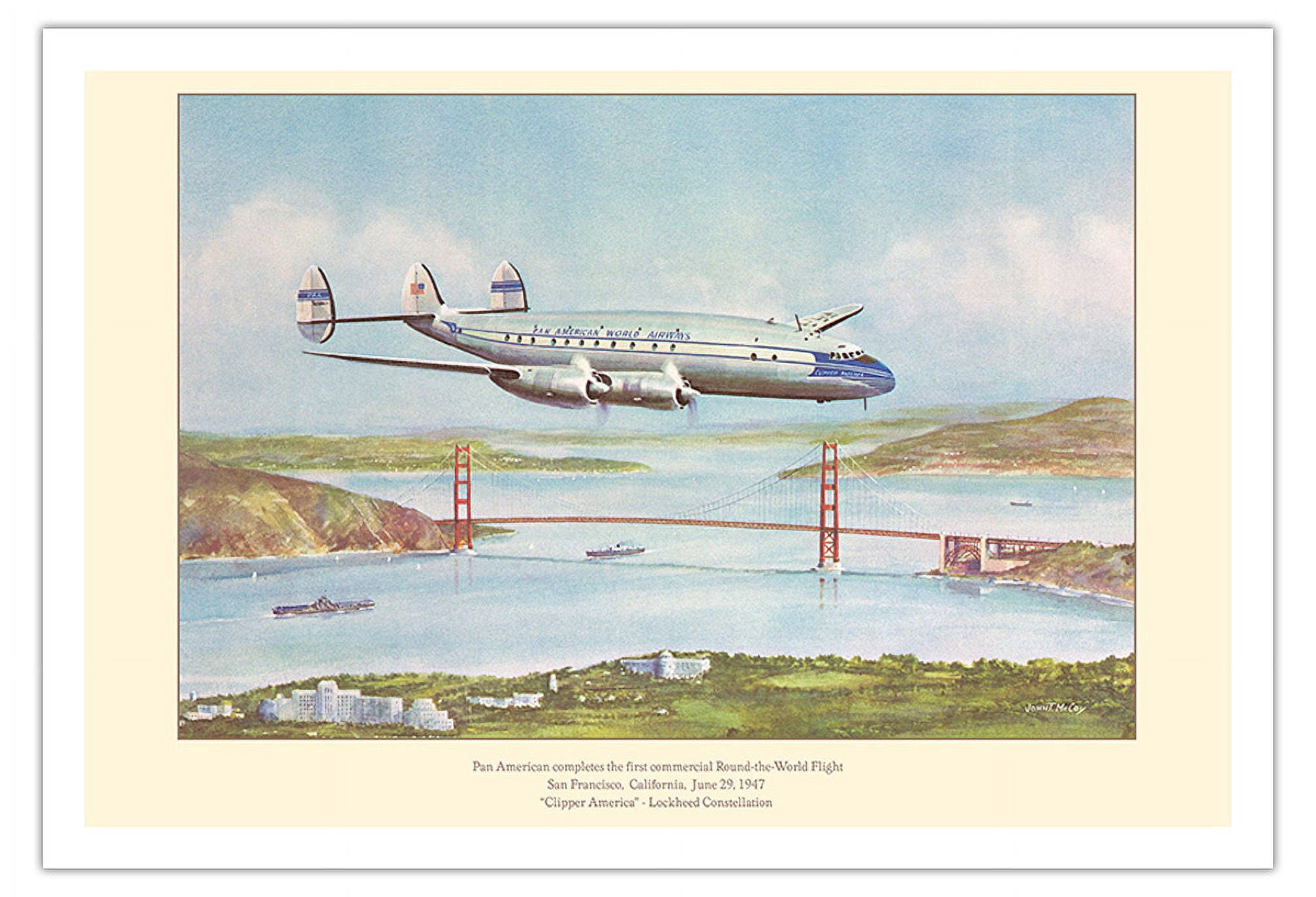 First Commercial Round-the-World Flight - Lockheed Constellation ...