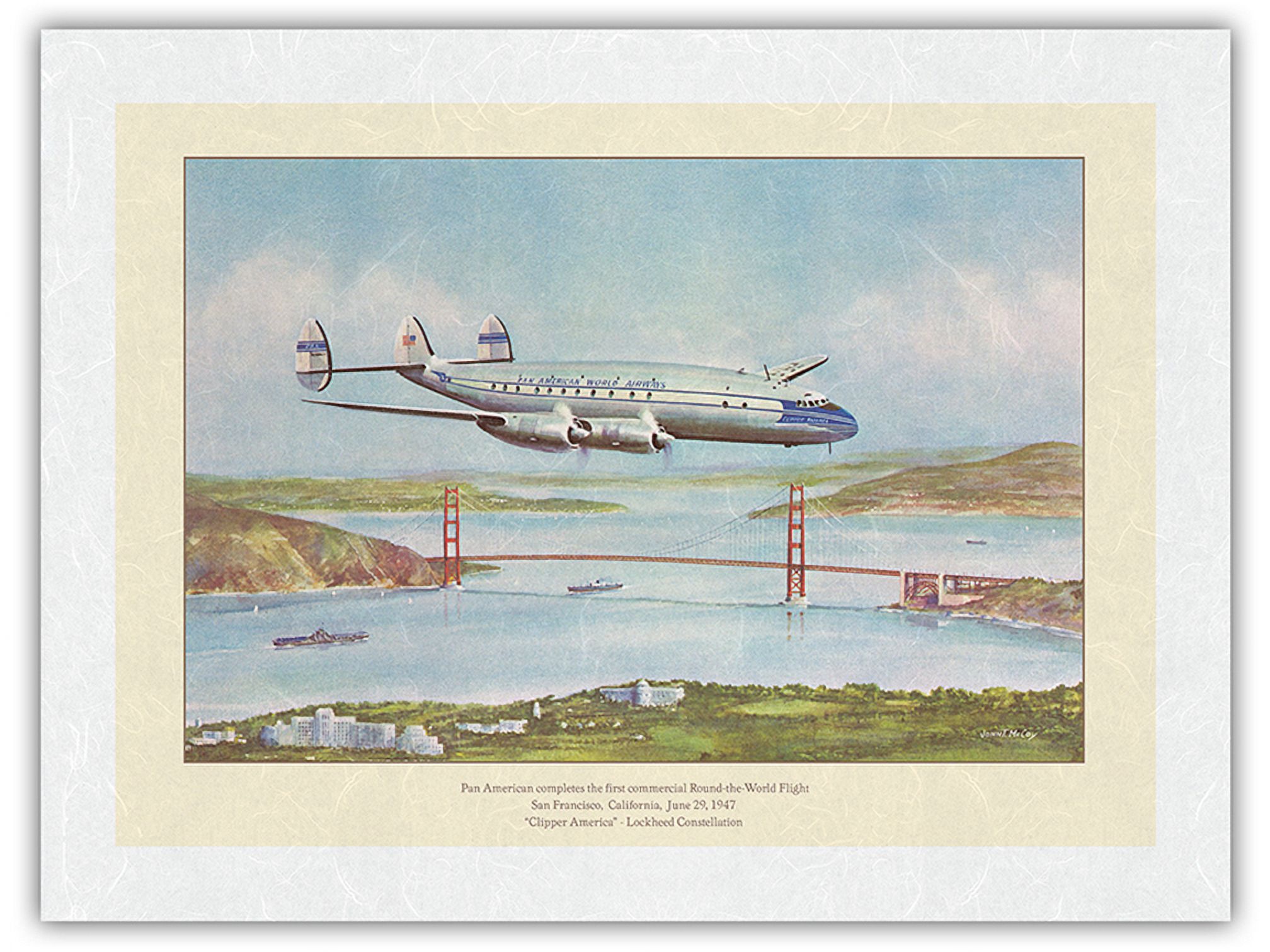 First Commercial Round-the-World Flight - Pan American World Airways ...