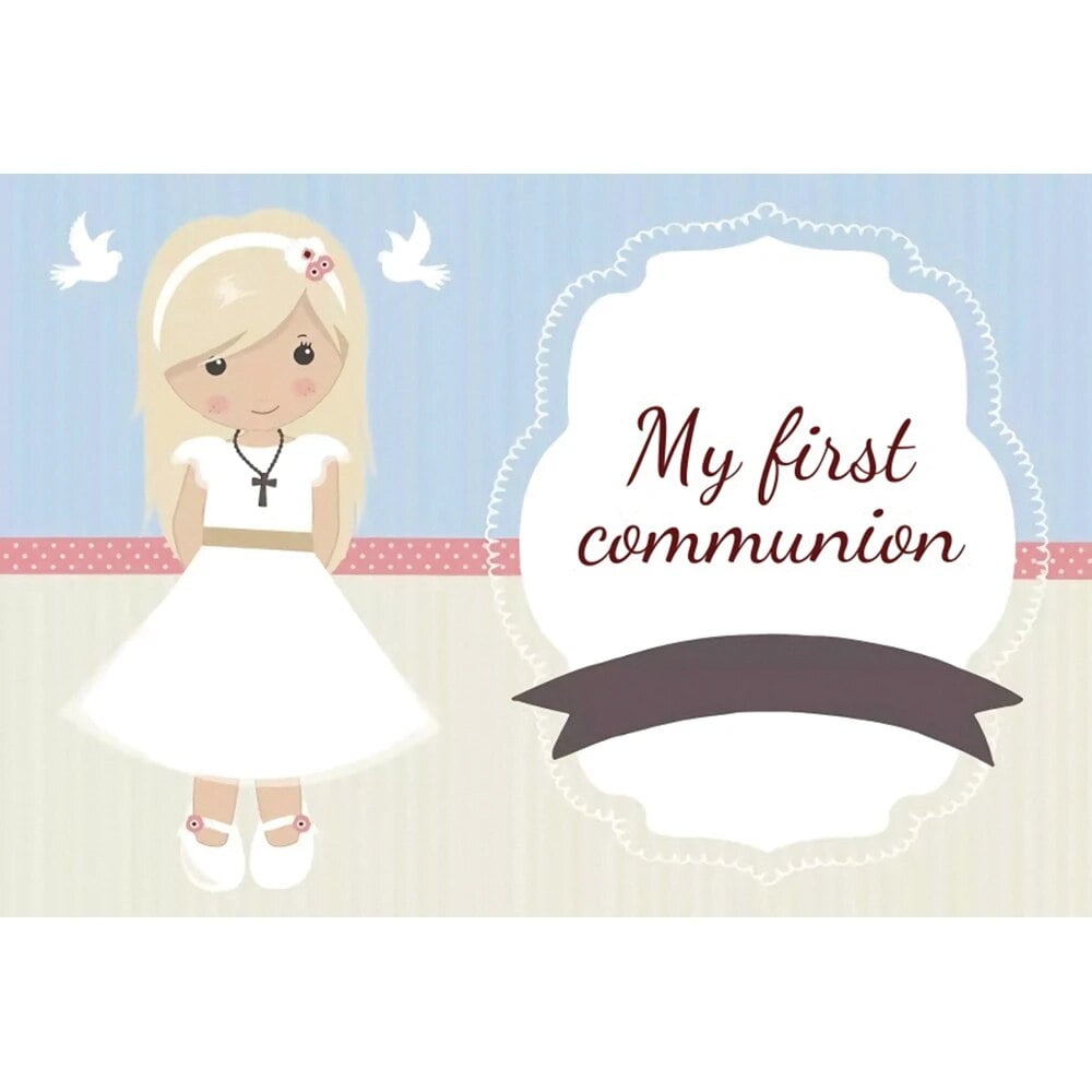 First Communion Backdrop God Bless Boys Baptism Baby Shower Birthday ...