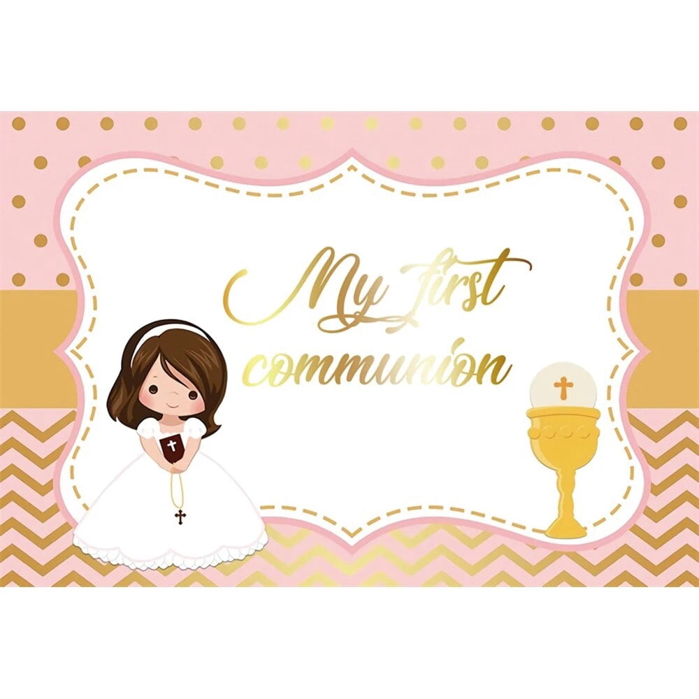 First Communion Backdrop God Bless Boys Baptism Baby Shower Birthday ...