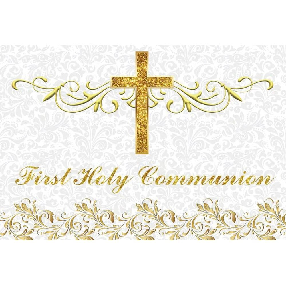 First Communion Backdrop God Bless Boys Baptism Baby Shower Birthday ...