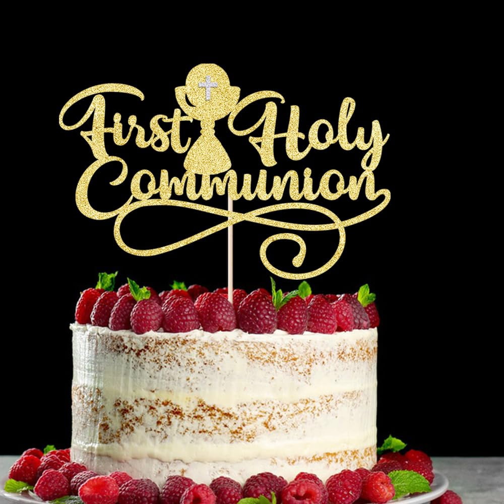 First Communion Cake TWE5 Topper,God Bless,First Holy Communion ...