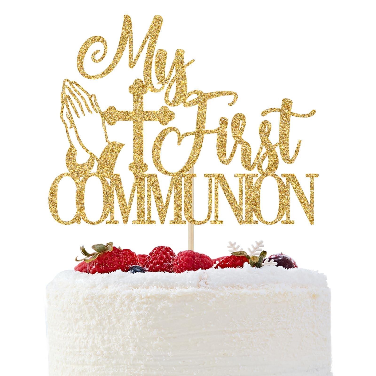 My First Communion Cake Topper, God Bless H2FSDCake Decor, First Holy ...