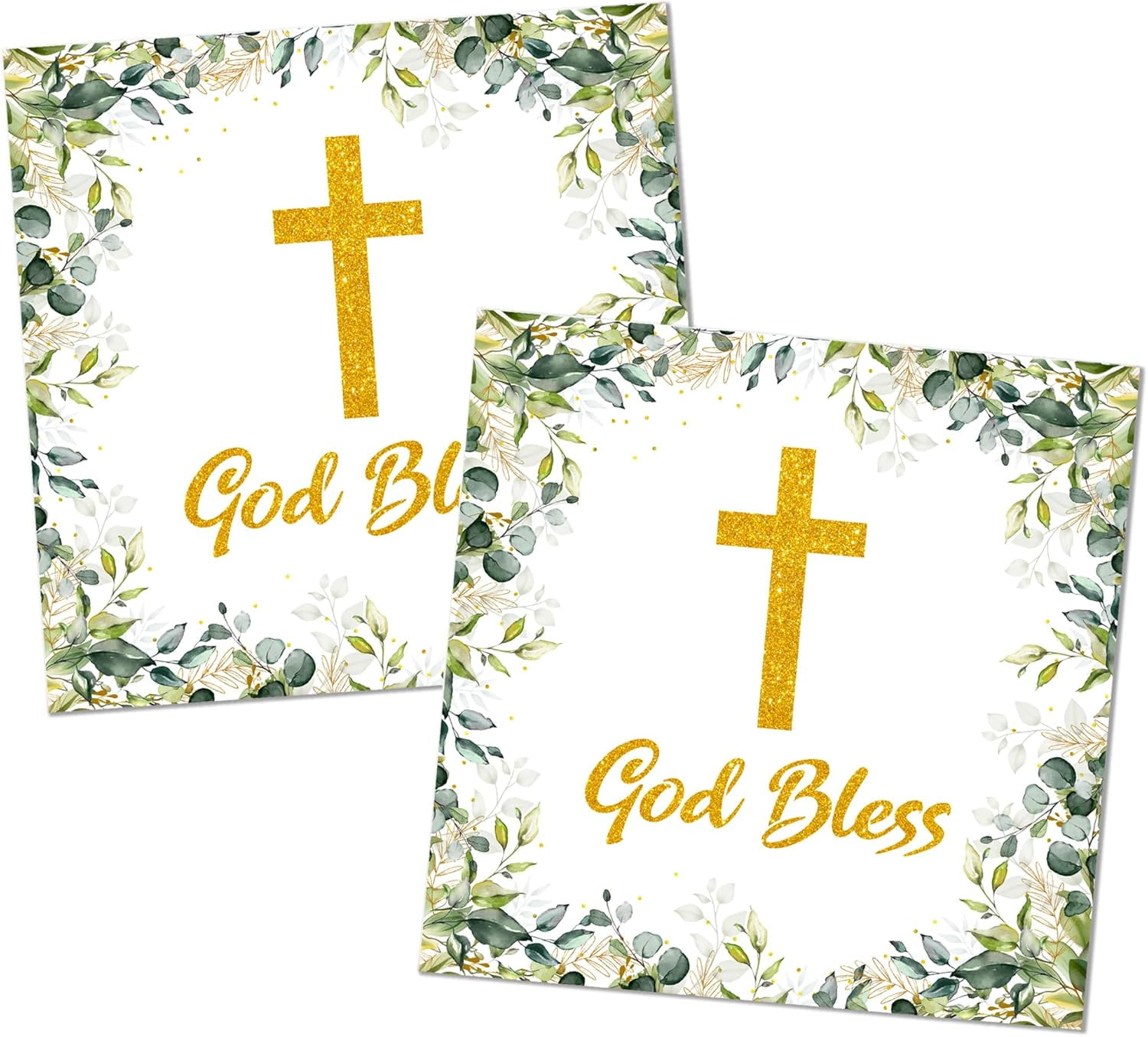 First Communion Decorations,100PCS God Bless Napkins,Baptism ...