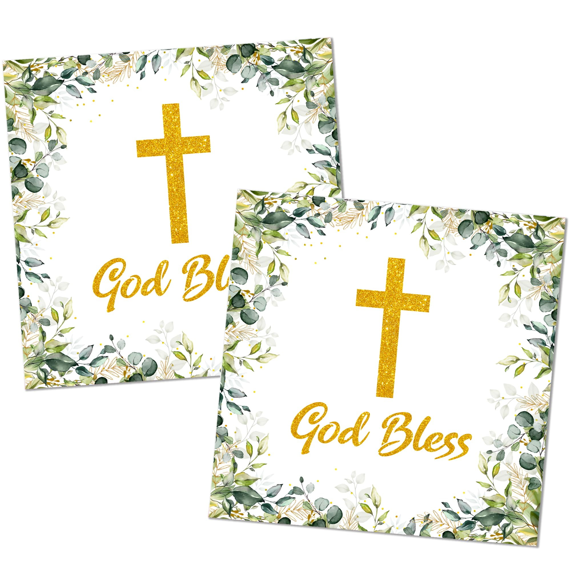 First Communion Decorations,50PCS God Bless Napkins,Baptism Decorations ...