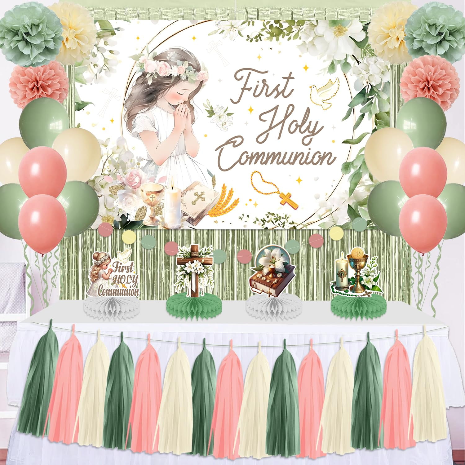 First Communion Decorations Holy KEF16 Communion Decorations Included ...