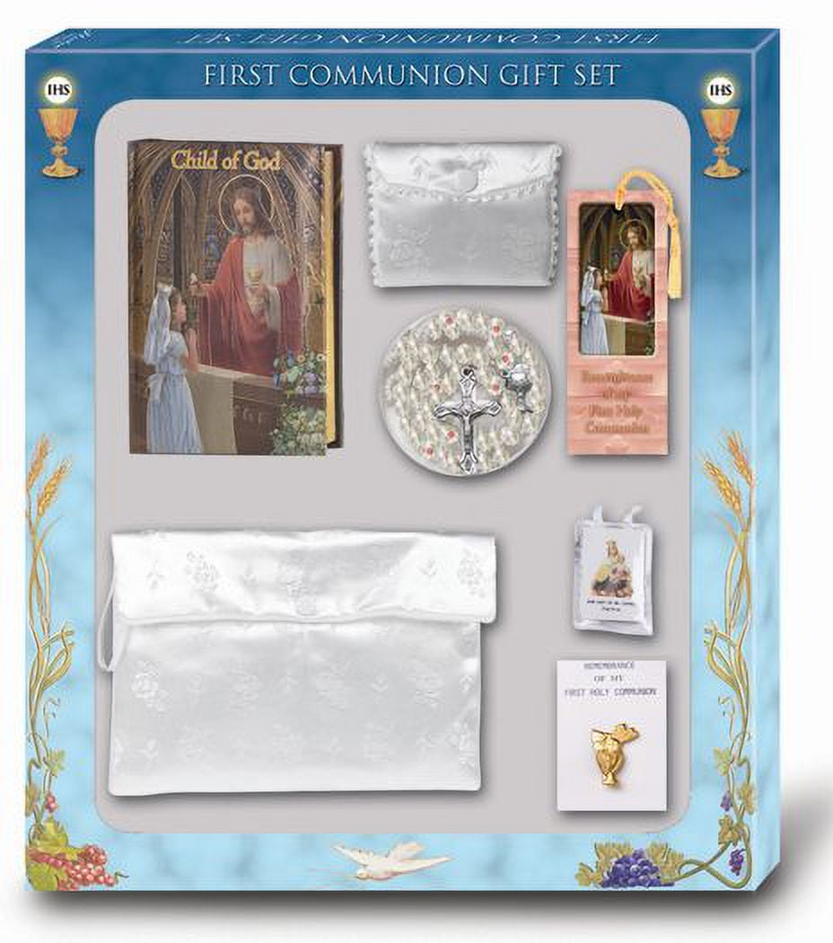 First Communion Gift Set for Girls, 7 Piece - Walmart.com