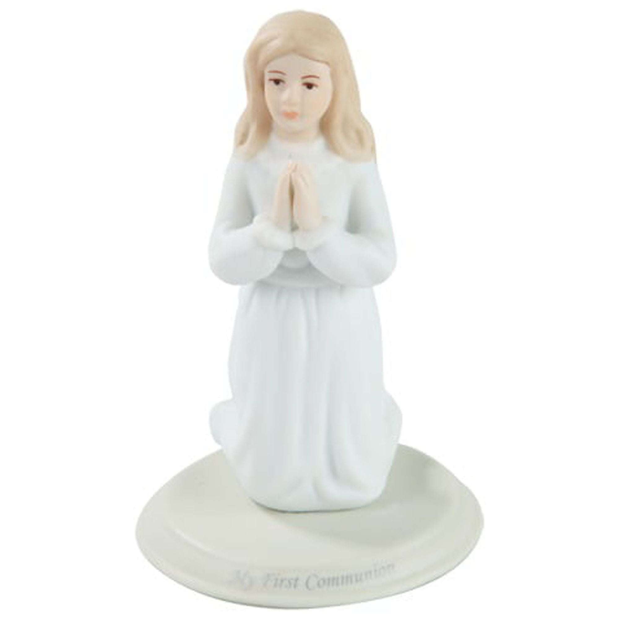 Holy First Communion Kneeling Girl Figure - Fine Porcelain Gift, 5.25 ...