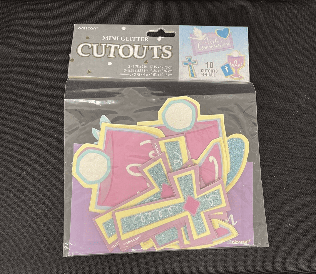 First Communion Mini Glitter Cutouts (10 count) - Walmart.com