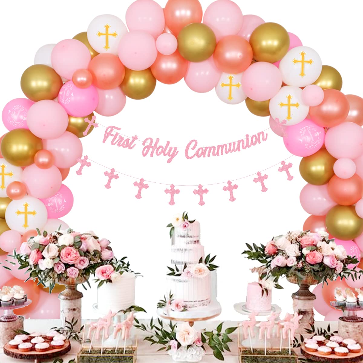 First Communion Party Decorations for Girls , Baptism Party Decorations ...