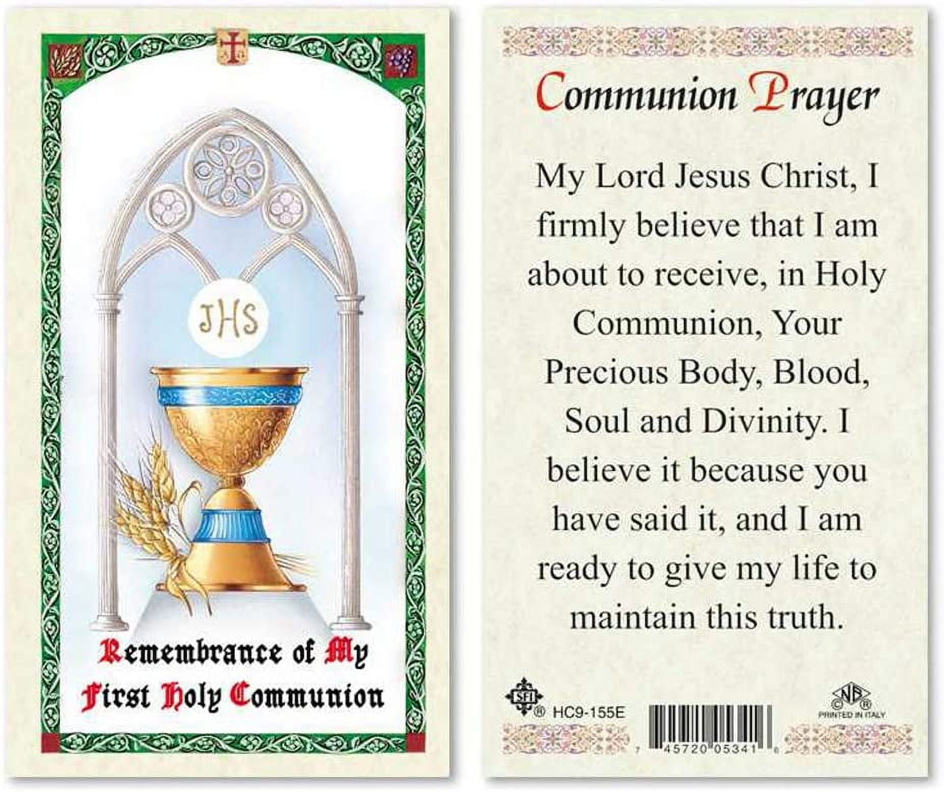First Communion Prayer Laminated Prayer Cards - Pack of 25- - Walmart.com