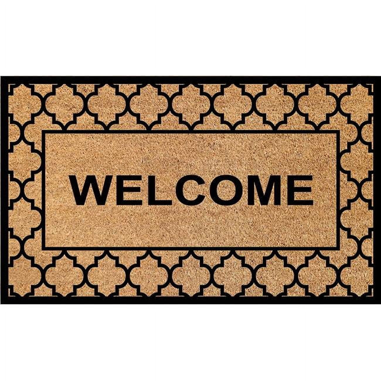 First Concept FC3435 18 x 30 in. PVC Backed Coir Mat with Natural ...