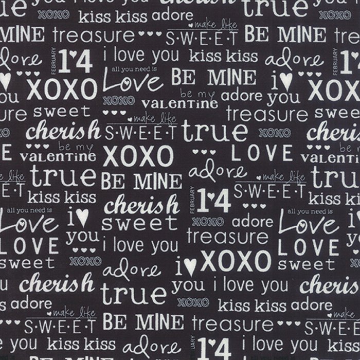 First Crush - Black With White Writing - Sweetwater - Moda ...