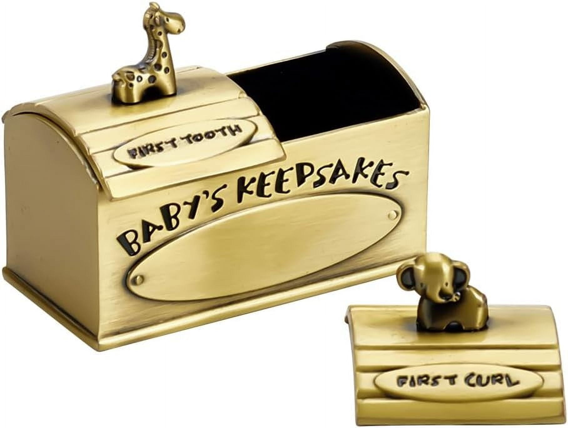 First Curl and First Tooth Keepsake Box 1.85xx2.4x1.38inch Golden Tooth ...