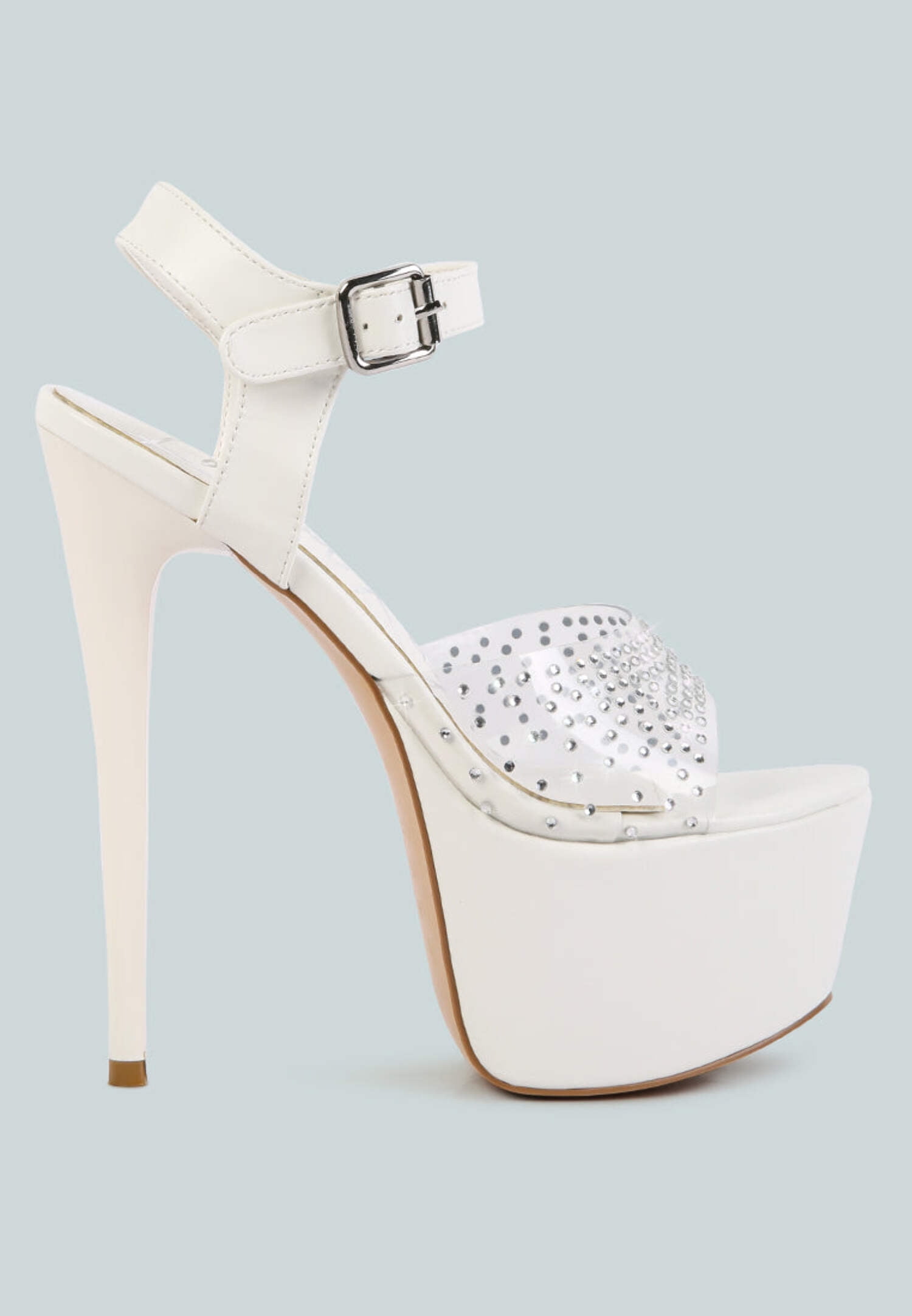 First Date Ultra High Heel Clear Sandals - Walmart.com