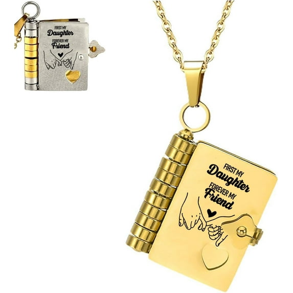 First My Daughter Forever My Friend Book Necklace – Personalized ...