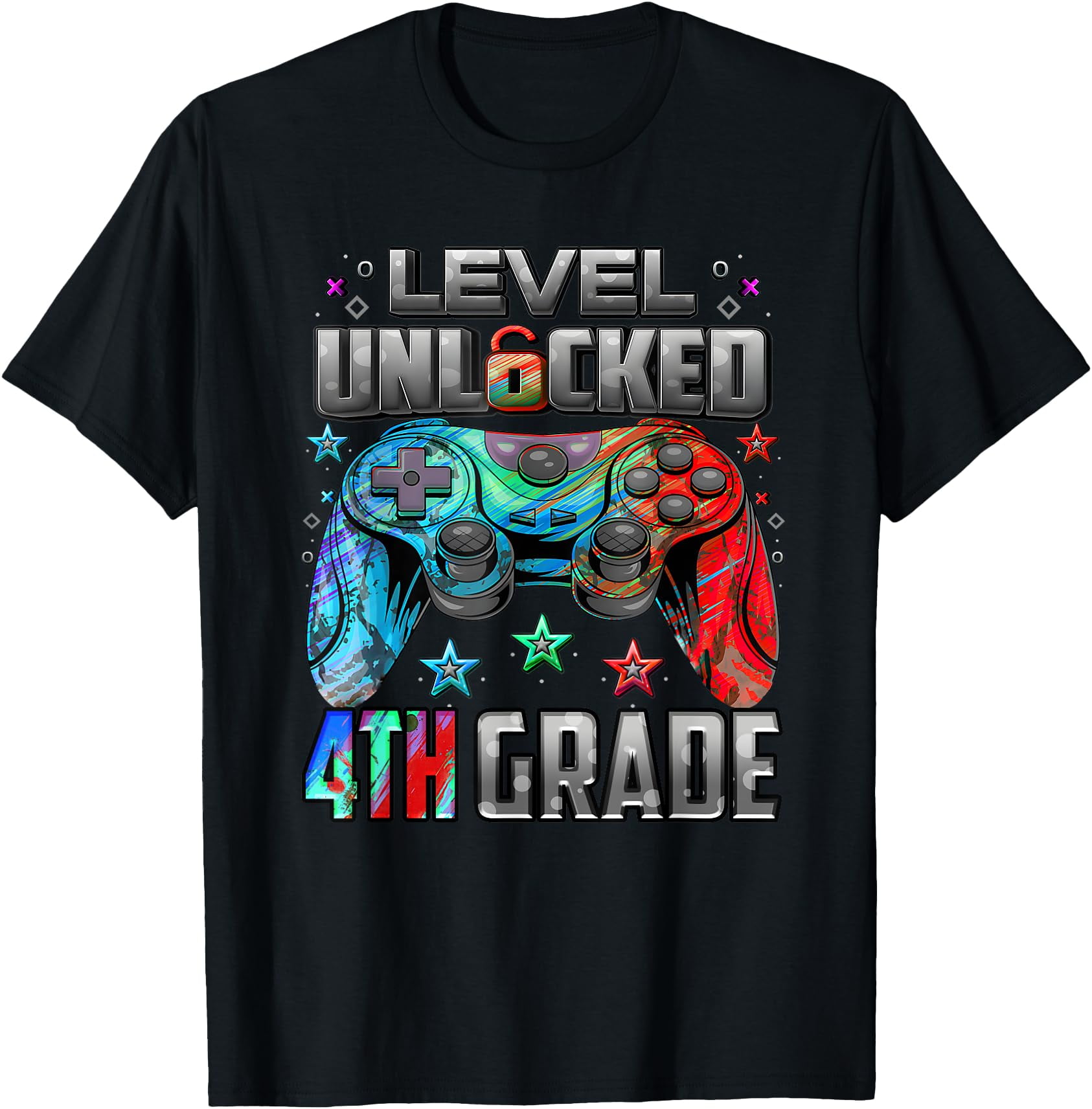 First Day Of 4Th Grade Level Unlocked Game Back To School T-Shirt ...