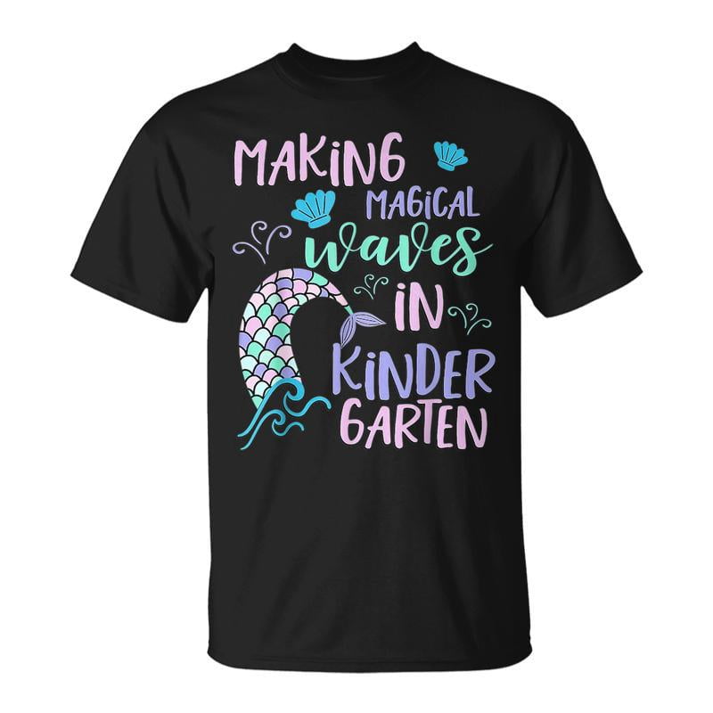 First Day Of Kindergarten For Girls Cute Mermaid Girl TShirt - Walmart.com