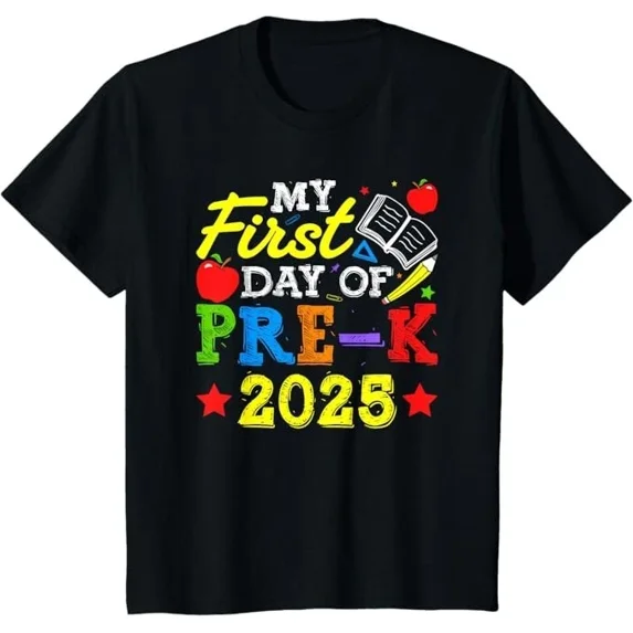 First Day Of Pre-K 2025 Student Teacher Graphic Design Unisex T-Shirt ...