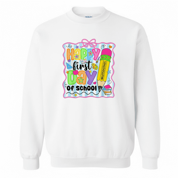 First Day Of School Pencil Teacher Student Classroom Fun Graphic ...