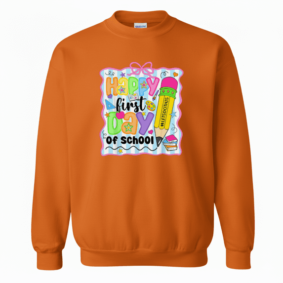 First Day Of School Pencil Teacher Student Classroom Fun Graphic ...