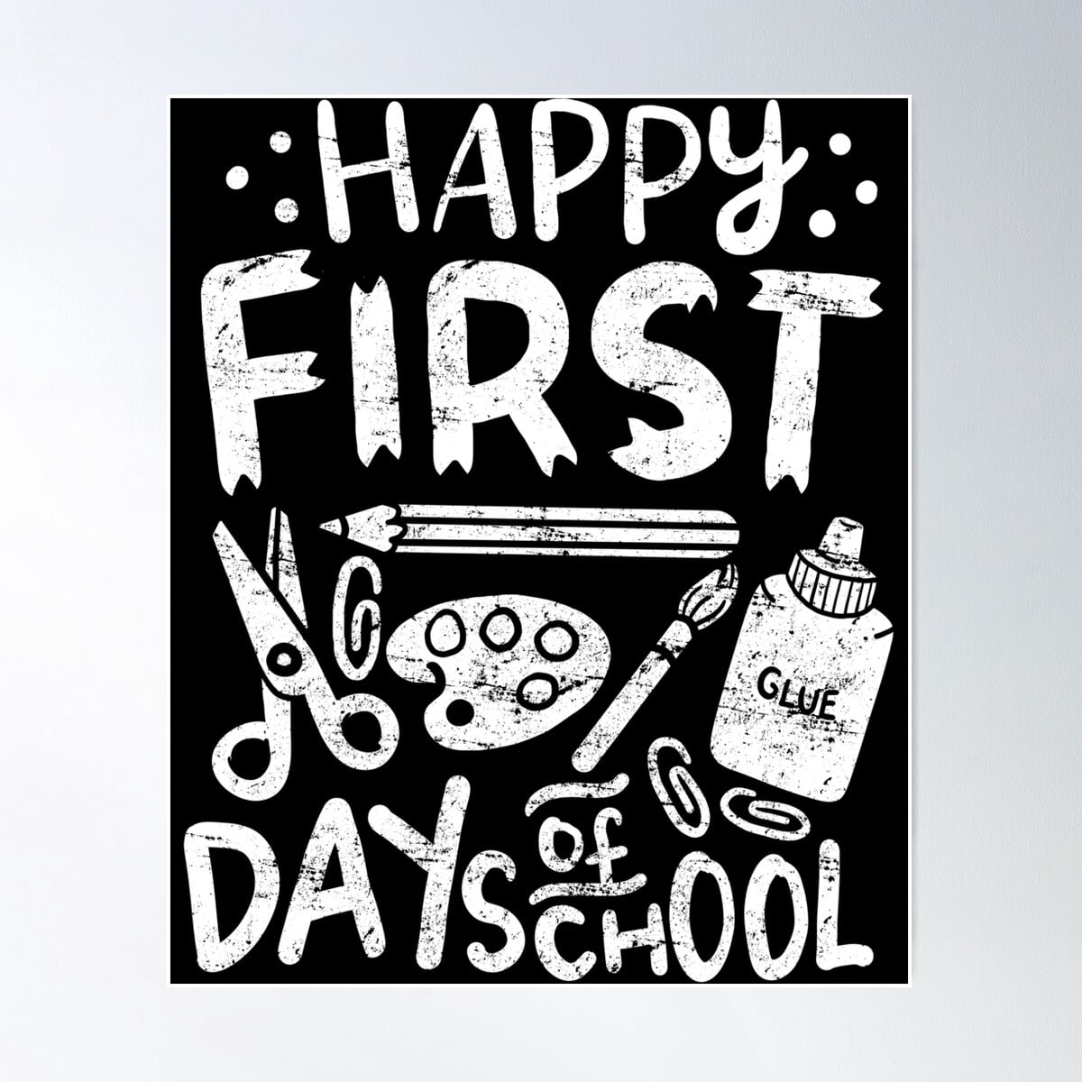 First Day Of School Poster Wall Art, Modern Wall Decor For Living Room ...