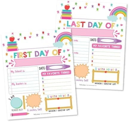 First Day of School Board – 10 Double-Sided First and Last Day Boards ...