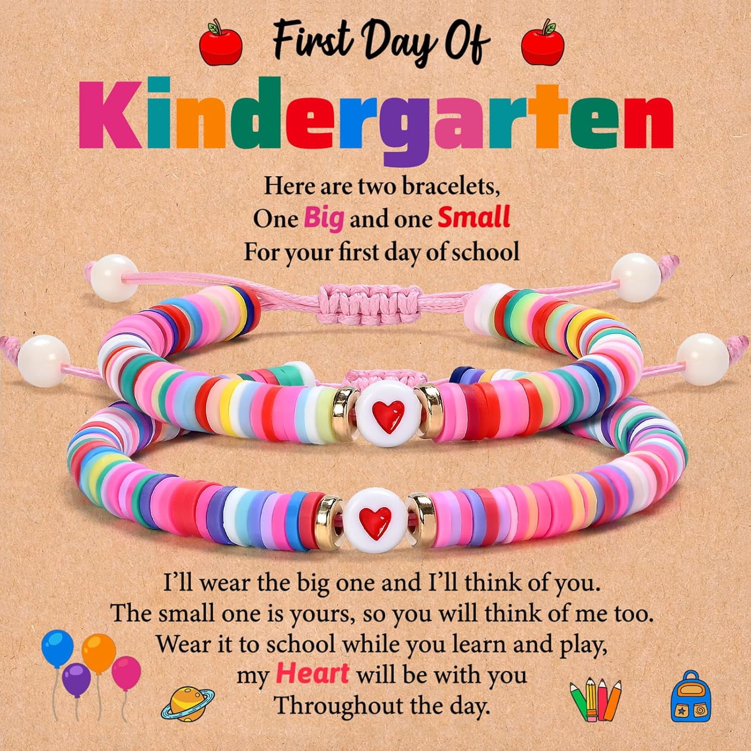 First Day of School Bracelet, First Day of School Gift for Kindergarten ...