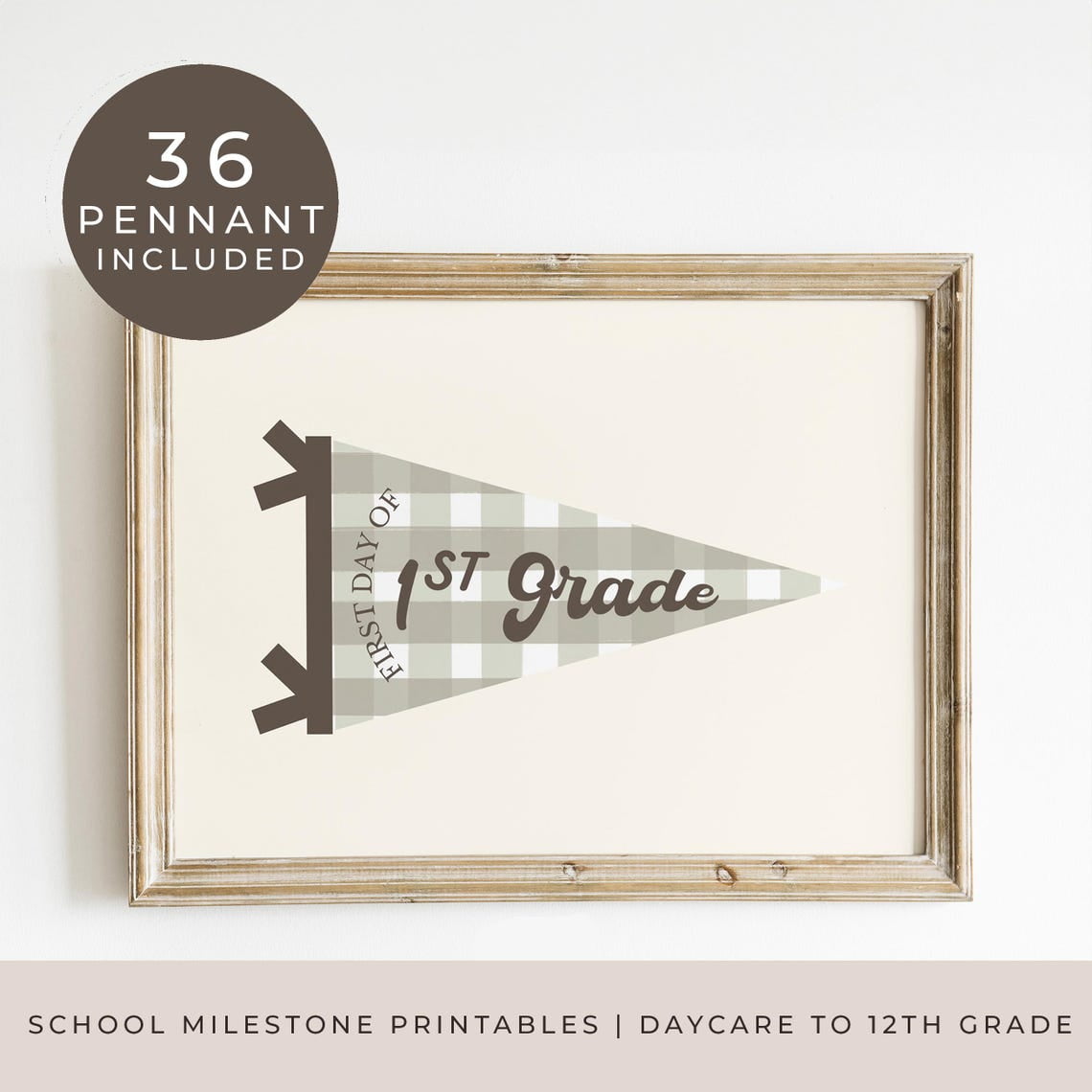 First Day Of School Pennant Photo Prop Flag Preschool 12Th Grade ...