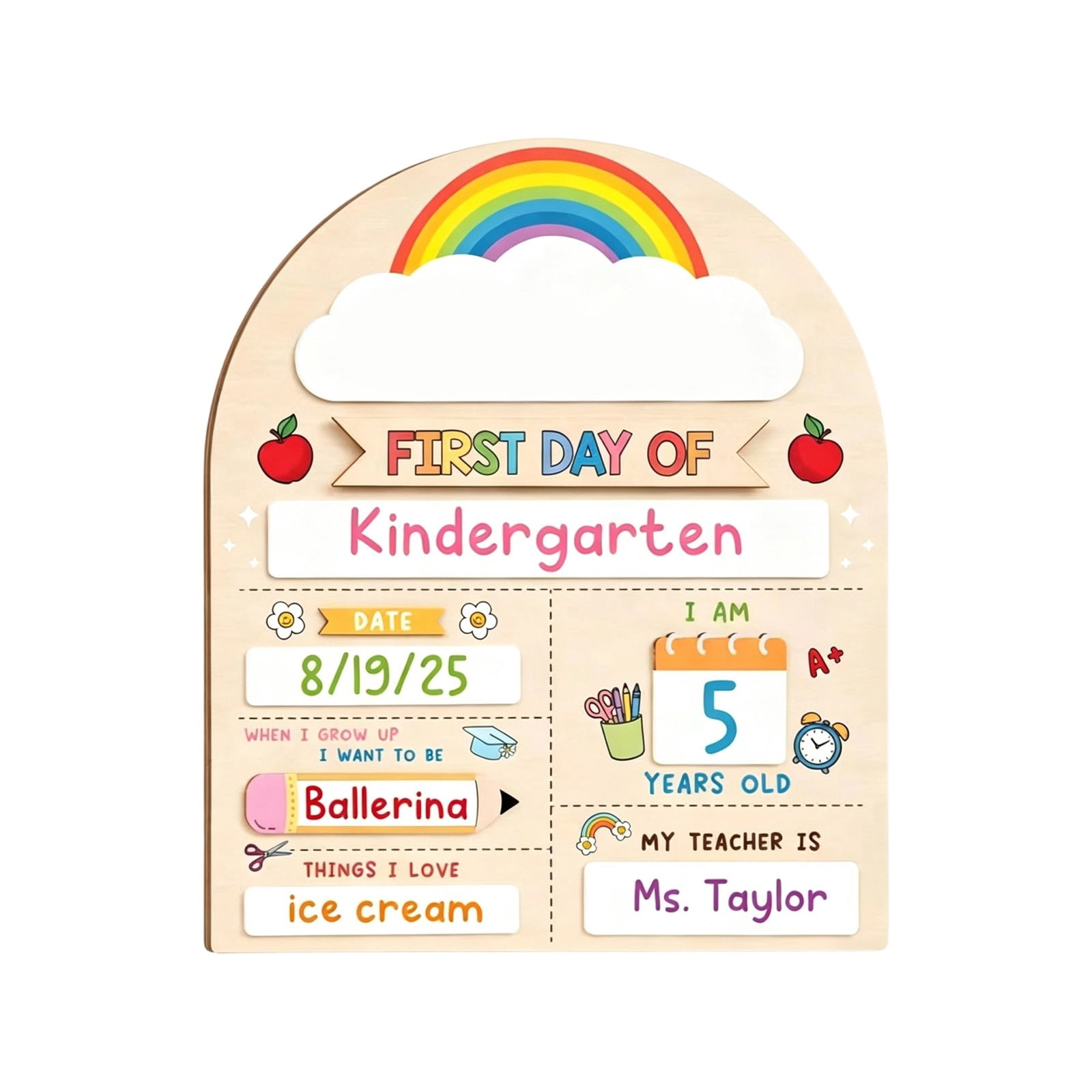 First Day of School Sign, Back to School Season Photo Prop Sign ...