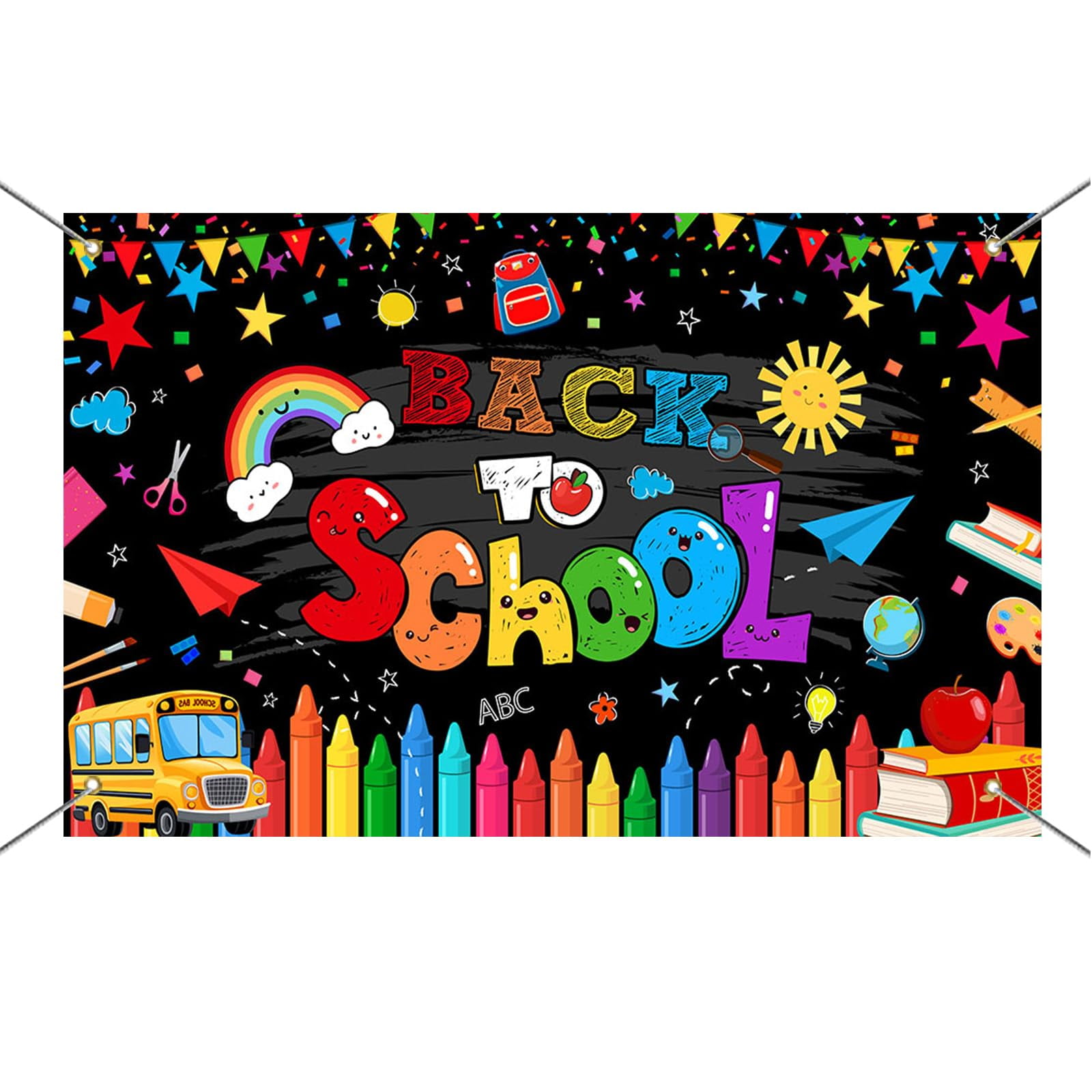 First Day Welcome Backdrop Banner for School & Kindergarten - Classroom ...