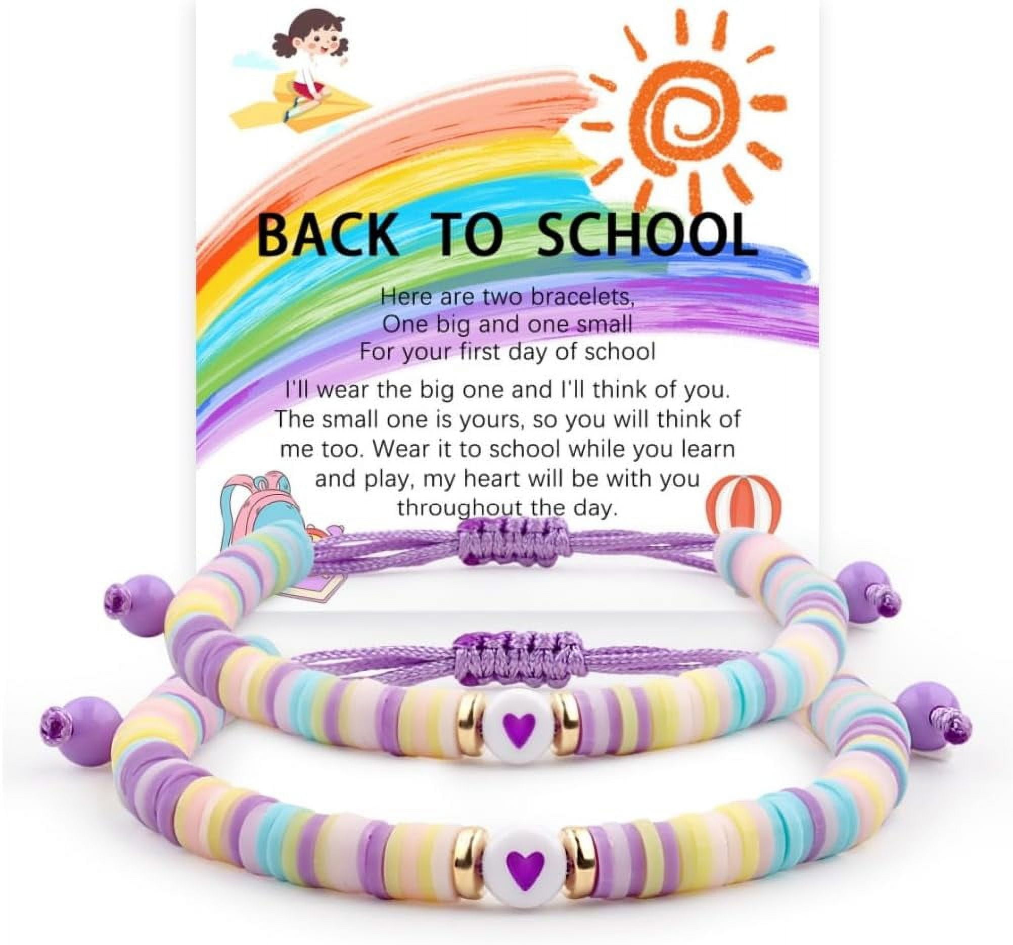 First Day of Kindergarten Pre-K Bracelet Mother Daughter Matching ...