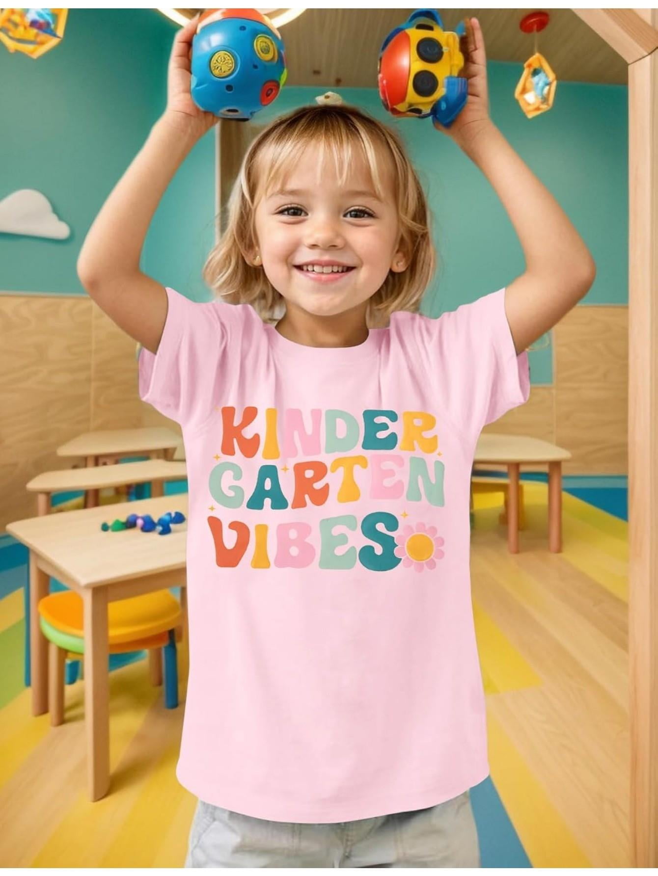 First Day of Kindergarten Shirt Kids Back to School Boys Girls Shirts ...