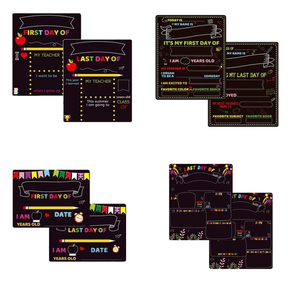 First Day of School DIY Small Blackboard, Back to School Day Double ...