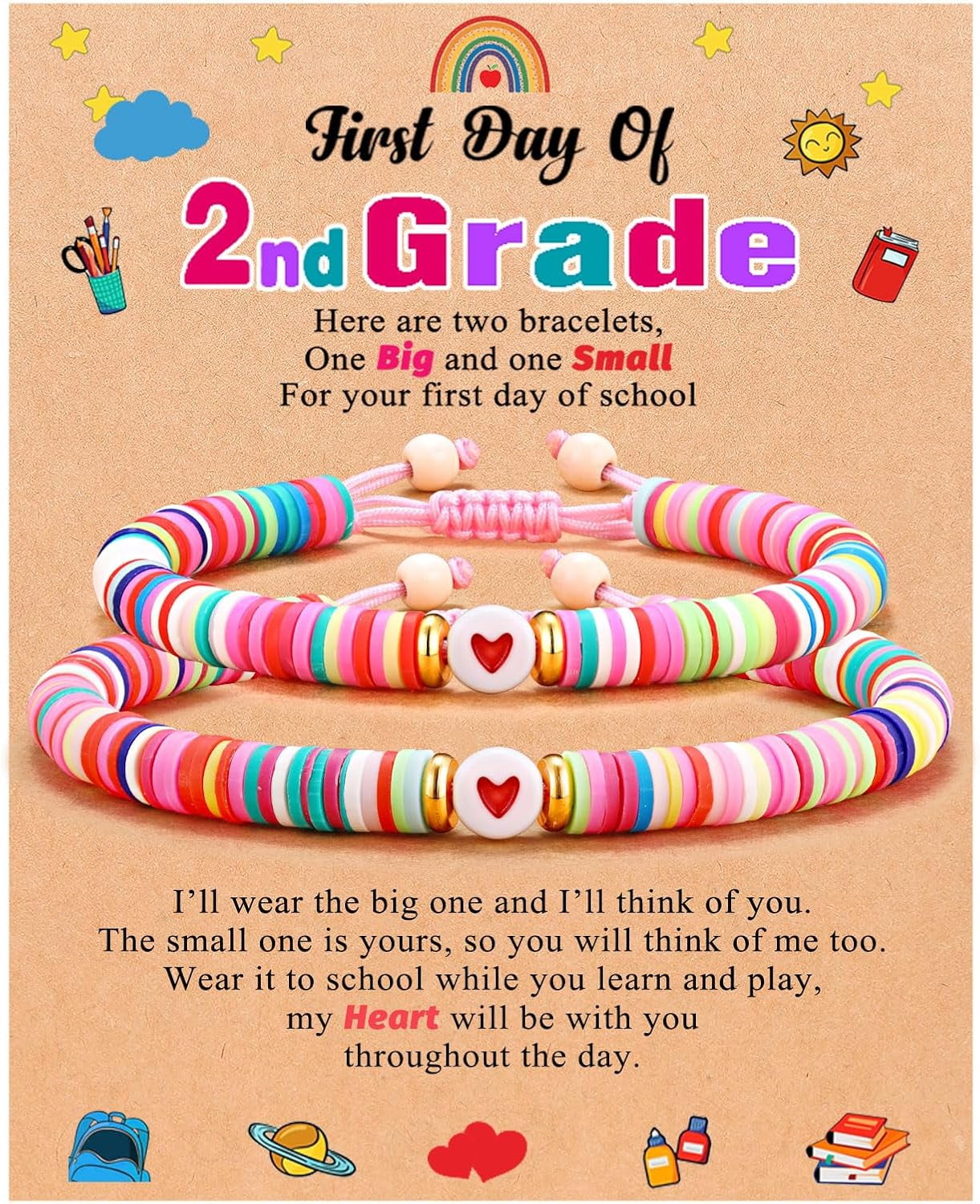 First Day of School Gift Back to School Bracelet Mommy and Me Dad and ...