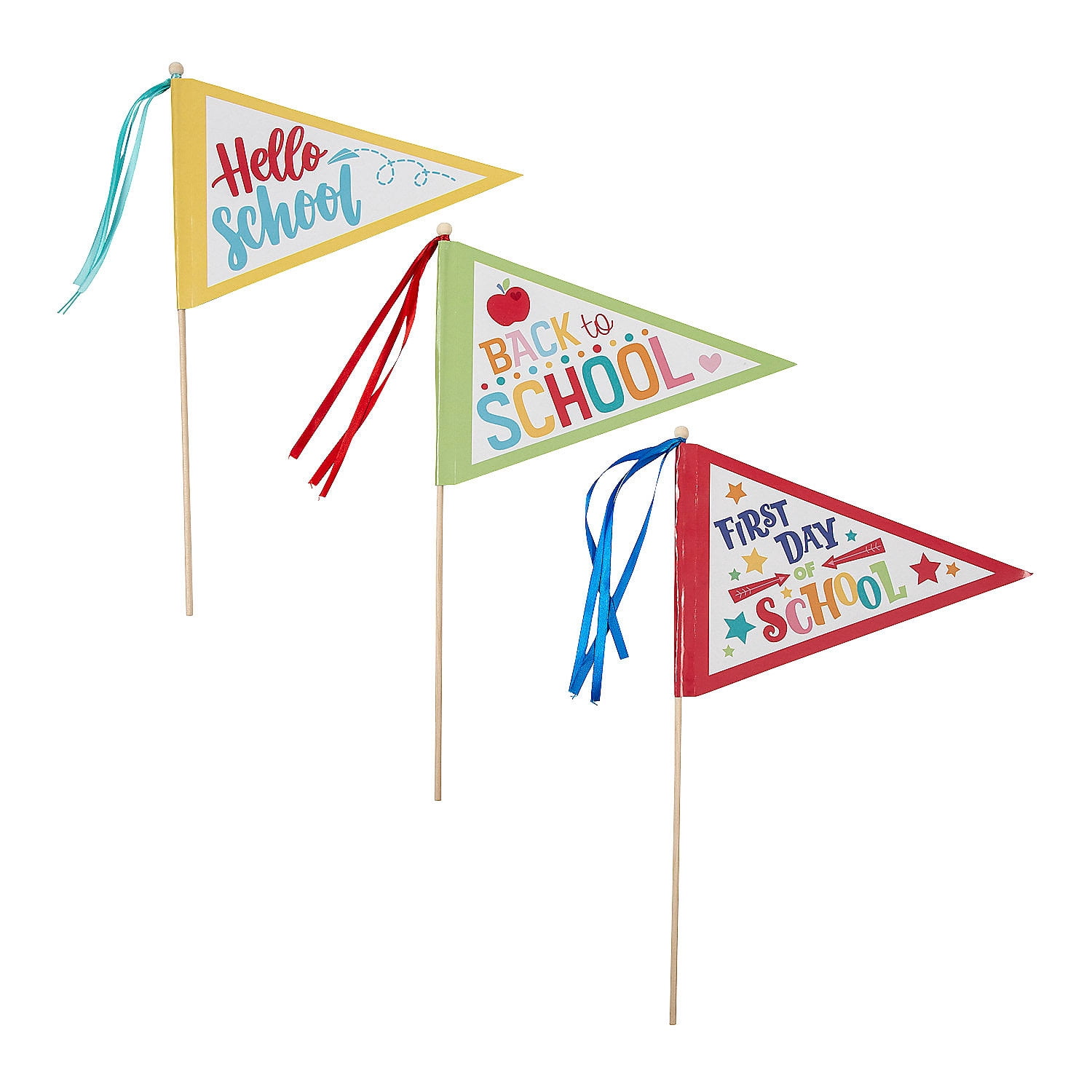 First Day of School Pennant Flags - 12 Pieces - Walmart.com