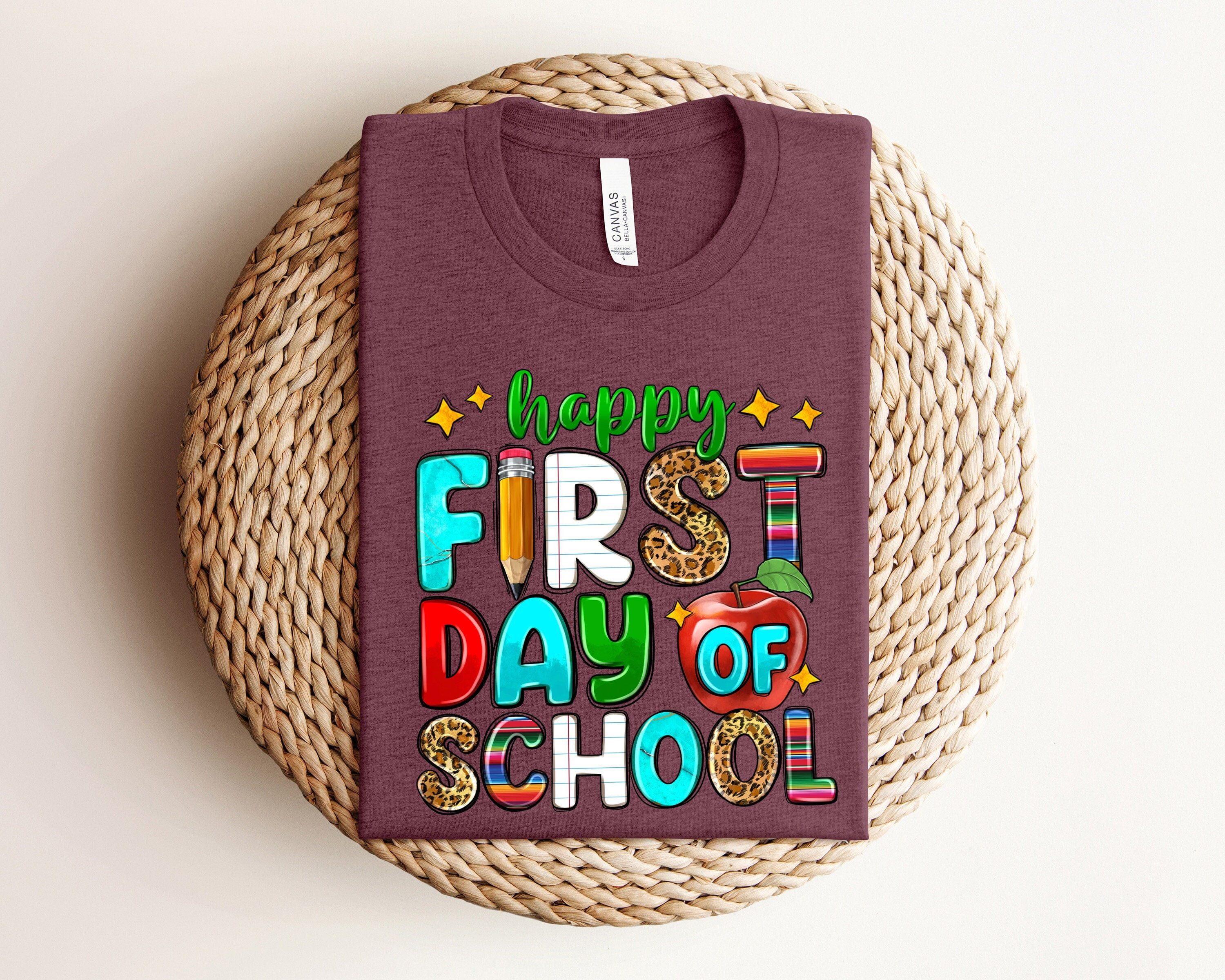 First Day of School Shirt, Happy First Day of School Shirt, Teacher ...