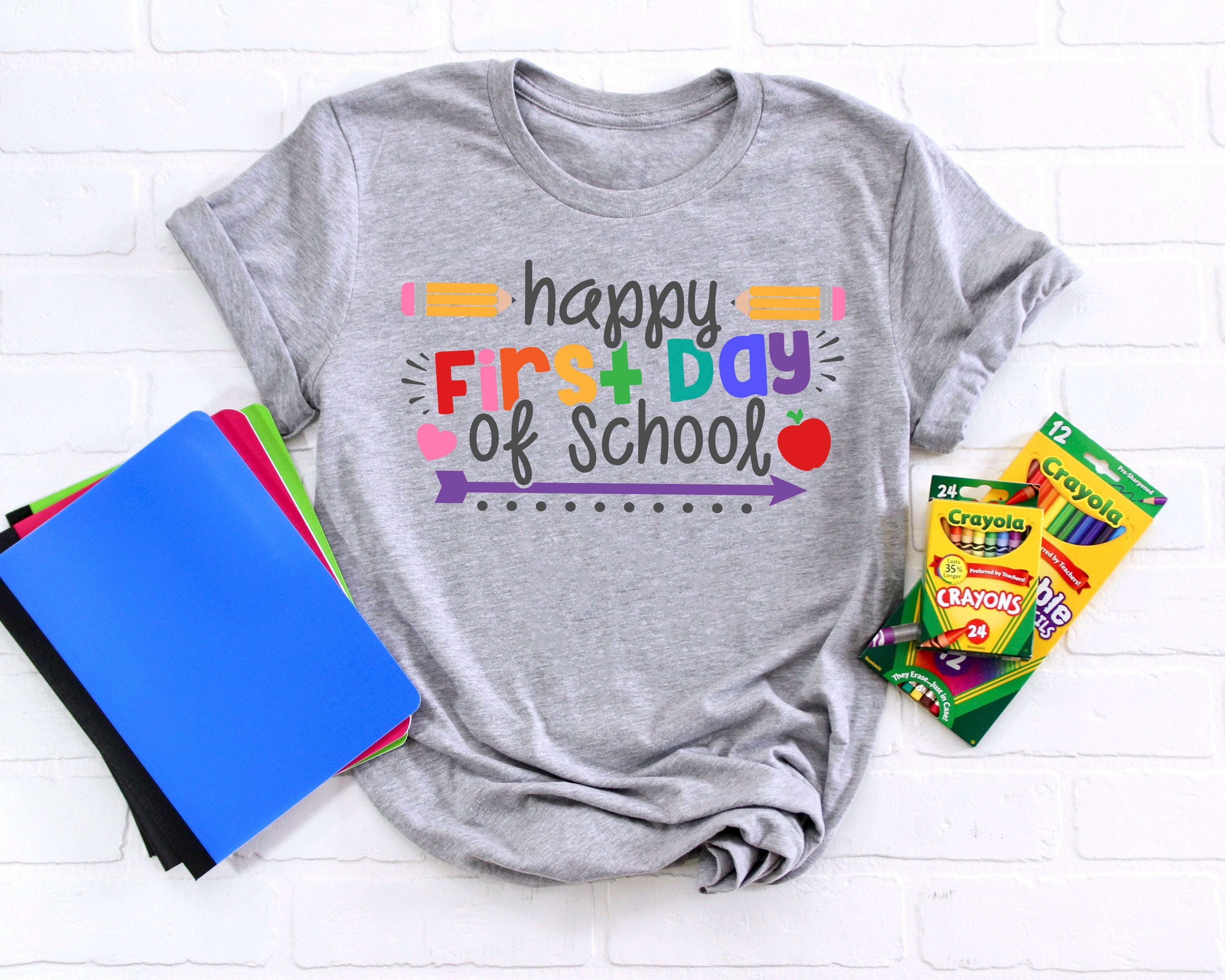 First Day of School Shirt - Happy First Day of School Shirt - Teacher ...