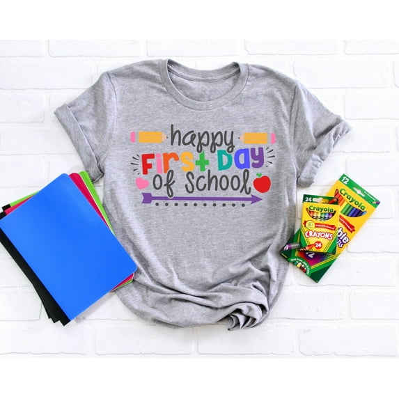 First Day of School Shirt - Happy First Day of School Shirt - Teacher ...