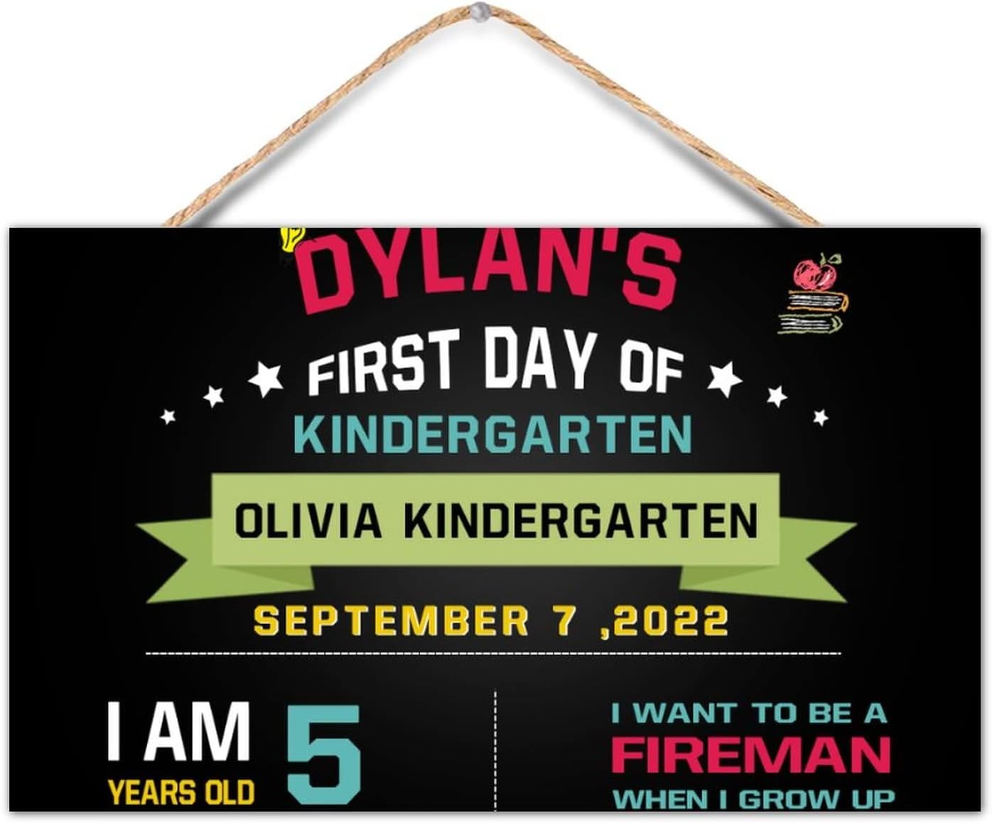 First Day of School Sign School Chalkboard Style Sign Board Plaque for ...