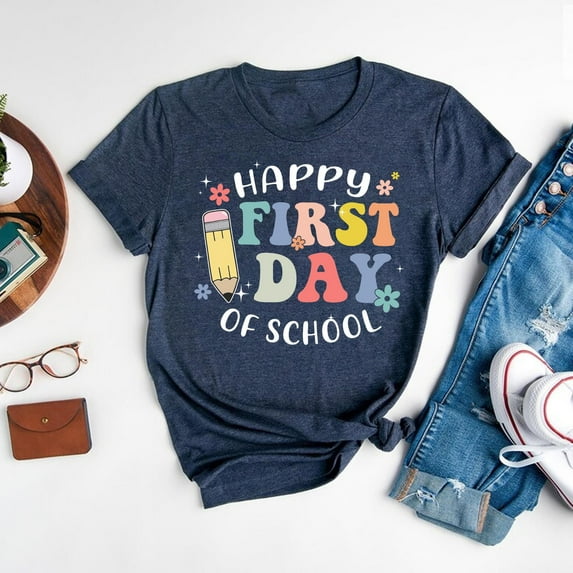 First Day of School Teacher Shirt, Back to School Shirt,, Teacher Gift ...