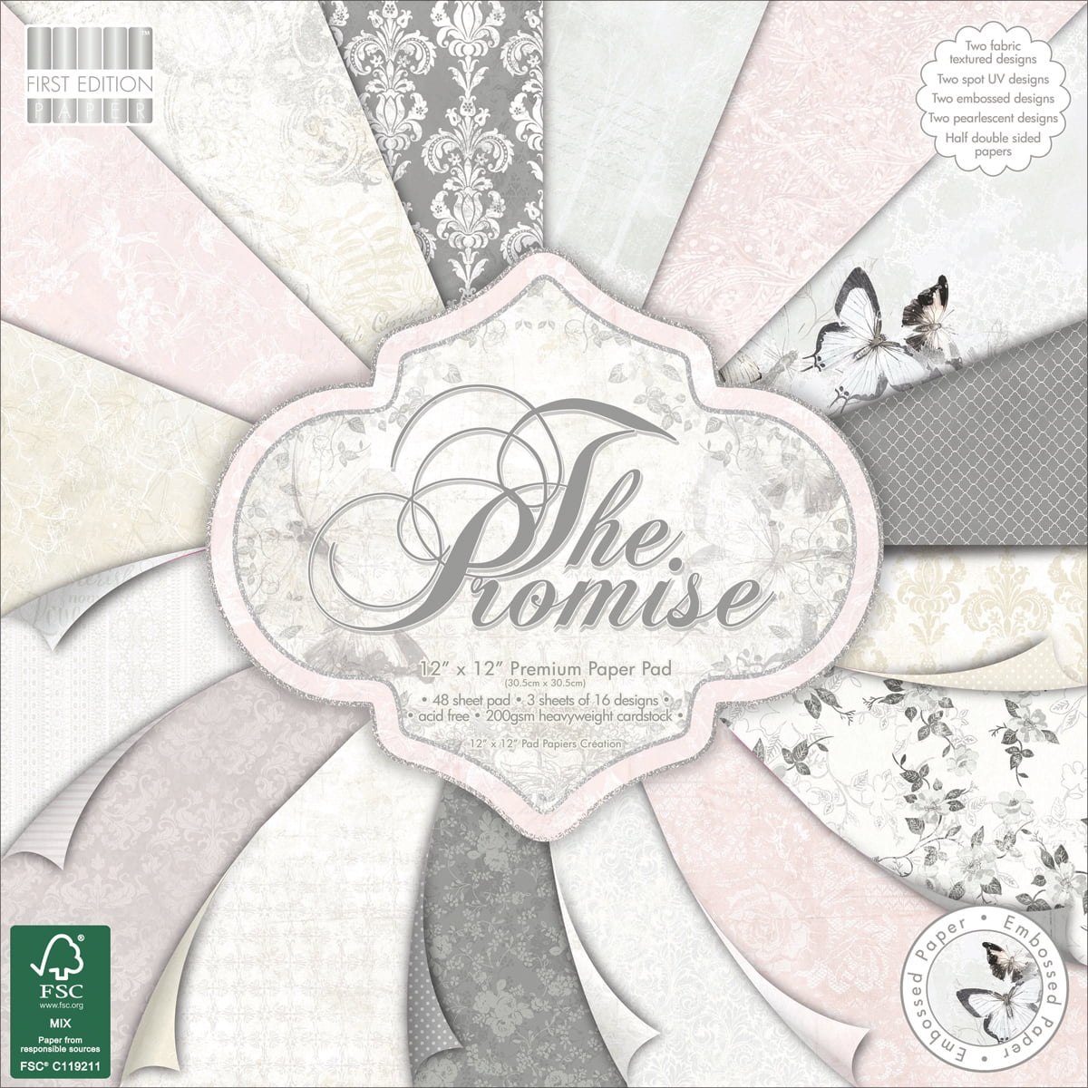 First Edition Premium Paper Pad 12"X12" 48/Pkg-The Promise, 16 Designs ...