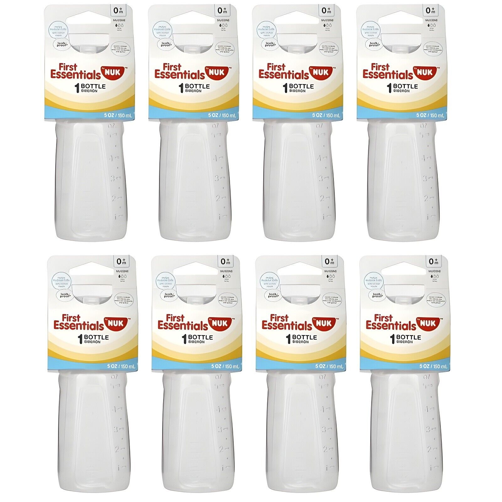 First Essentials Slow Flow Baby Bottle with Silicone Nipple 5 oz (8 ...