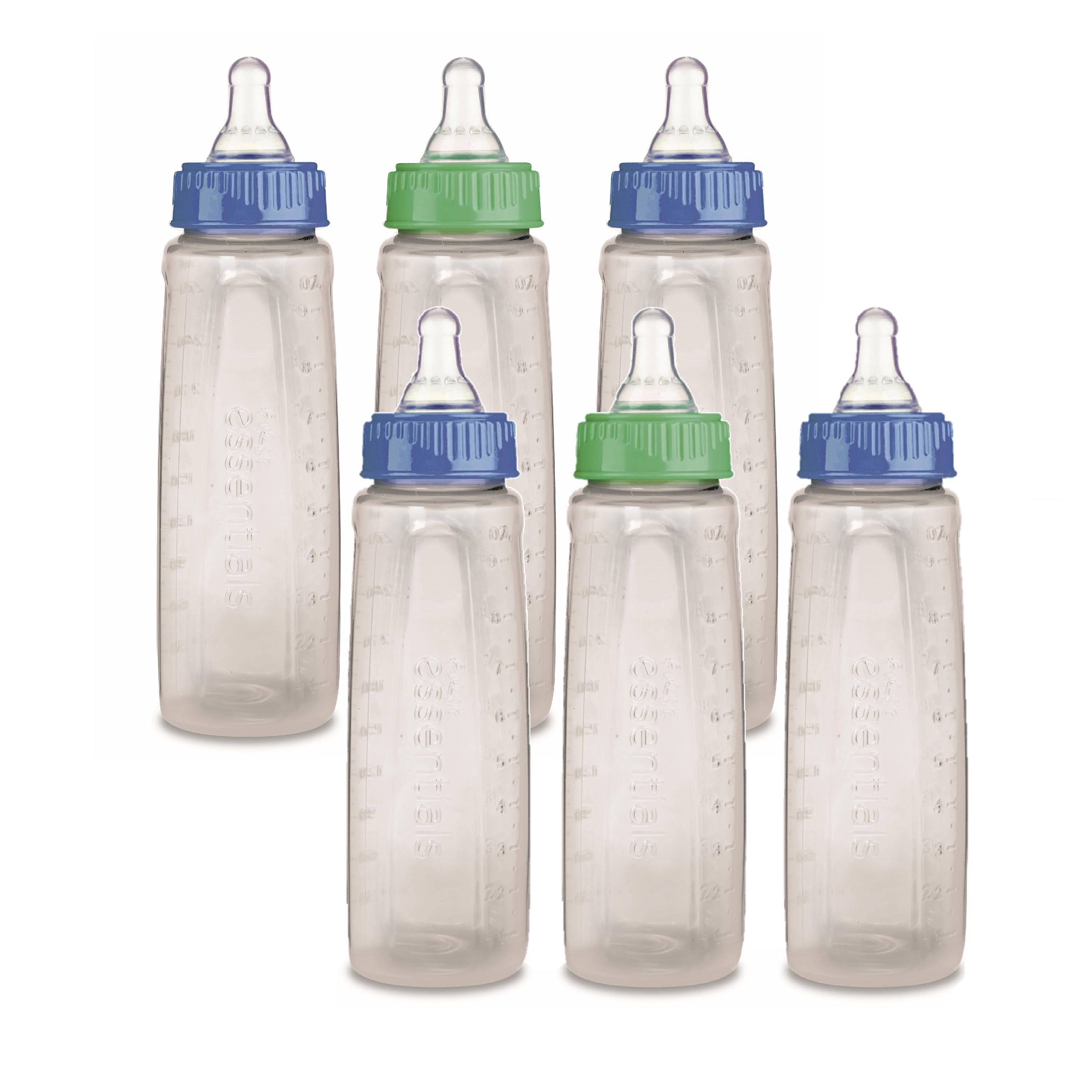 First Essentials by NUK Bottle, 10 oz, Medium Flow, 6-Pack, Colors May ...