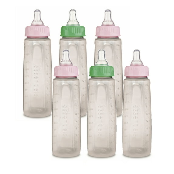 First Essentials by NUK Clear View Bottle, 9 oz, Medium Flow, 6 Pack, 4 ...