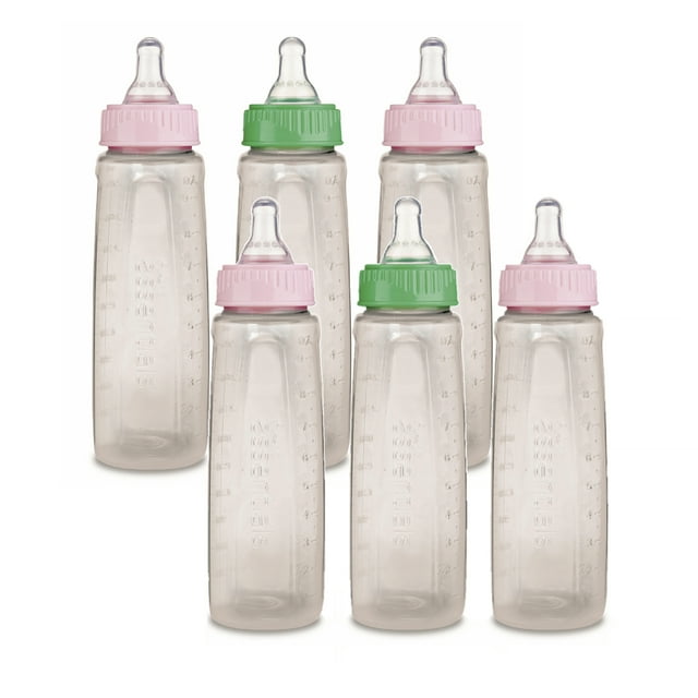 First Essentials by NUK Clear View Bottle, 9 oz, Medium Flow, 6 Pack, 4 ...