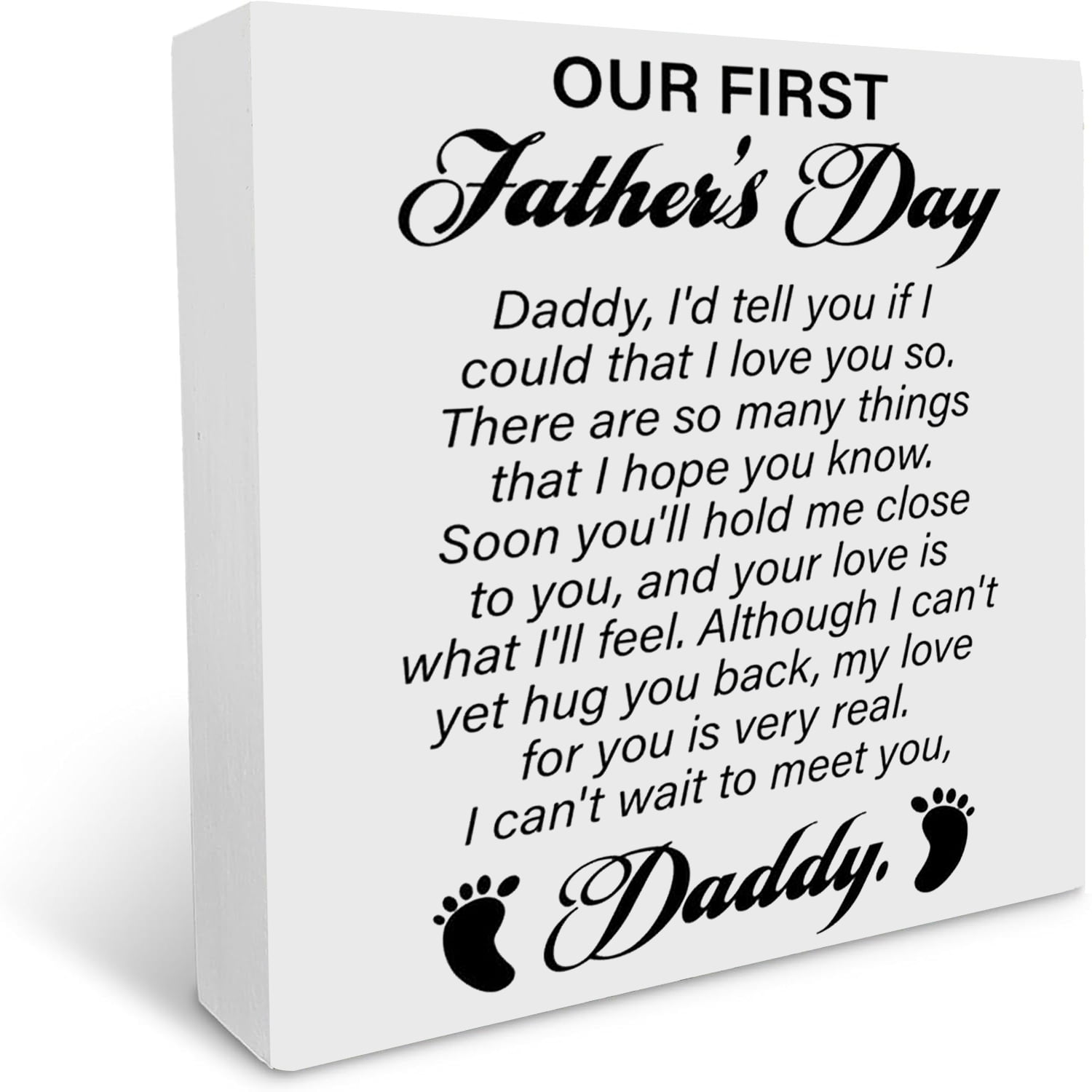 First Father's Day Gift for Daddy New Dad Father Desk Decor Dad Plaque ...