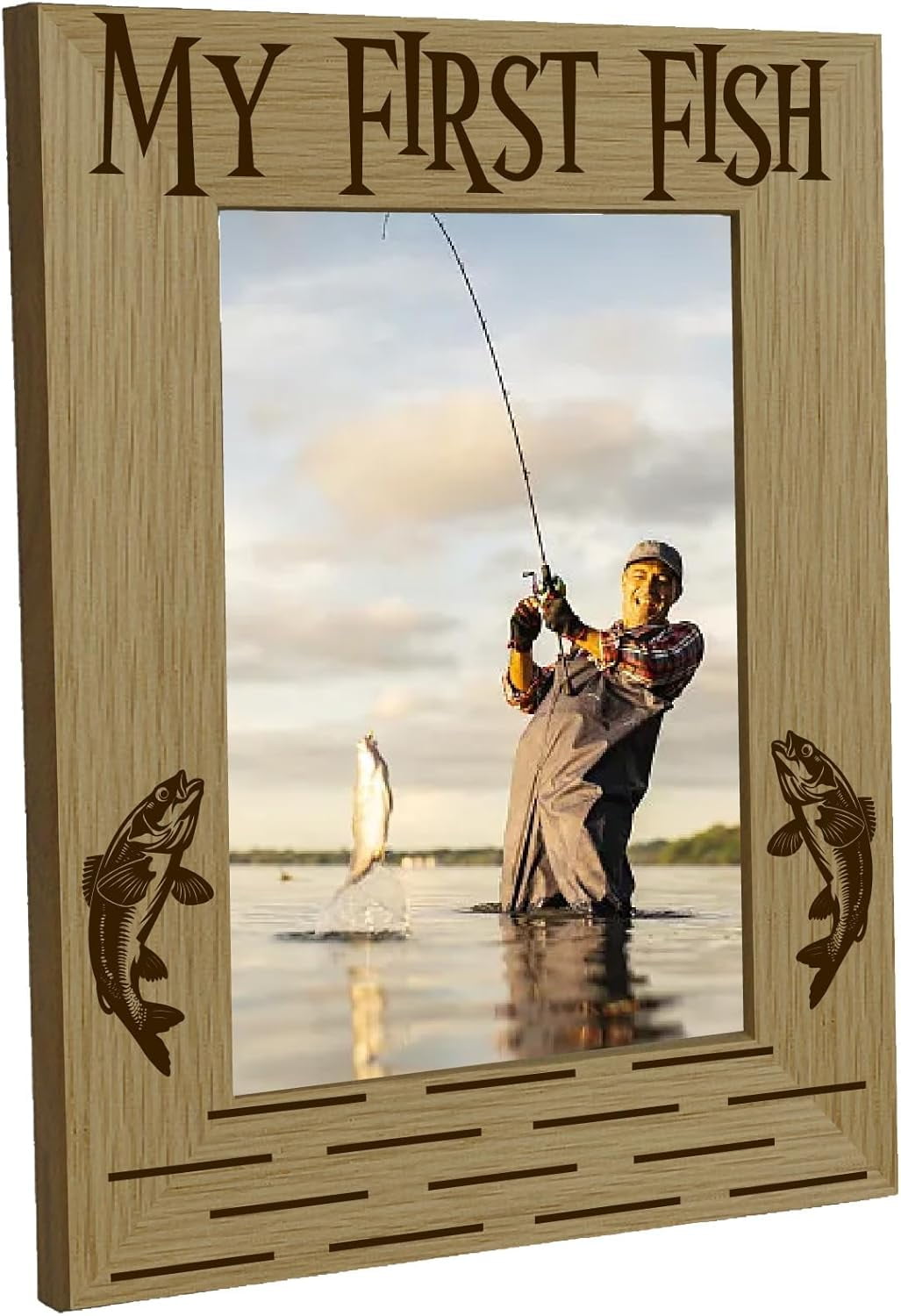 My First Fish Frame Fishing Photo Frames 4 x 6 Standing Wall Mounted ...