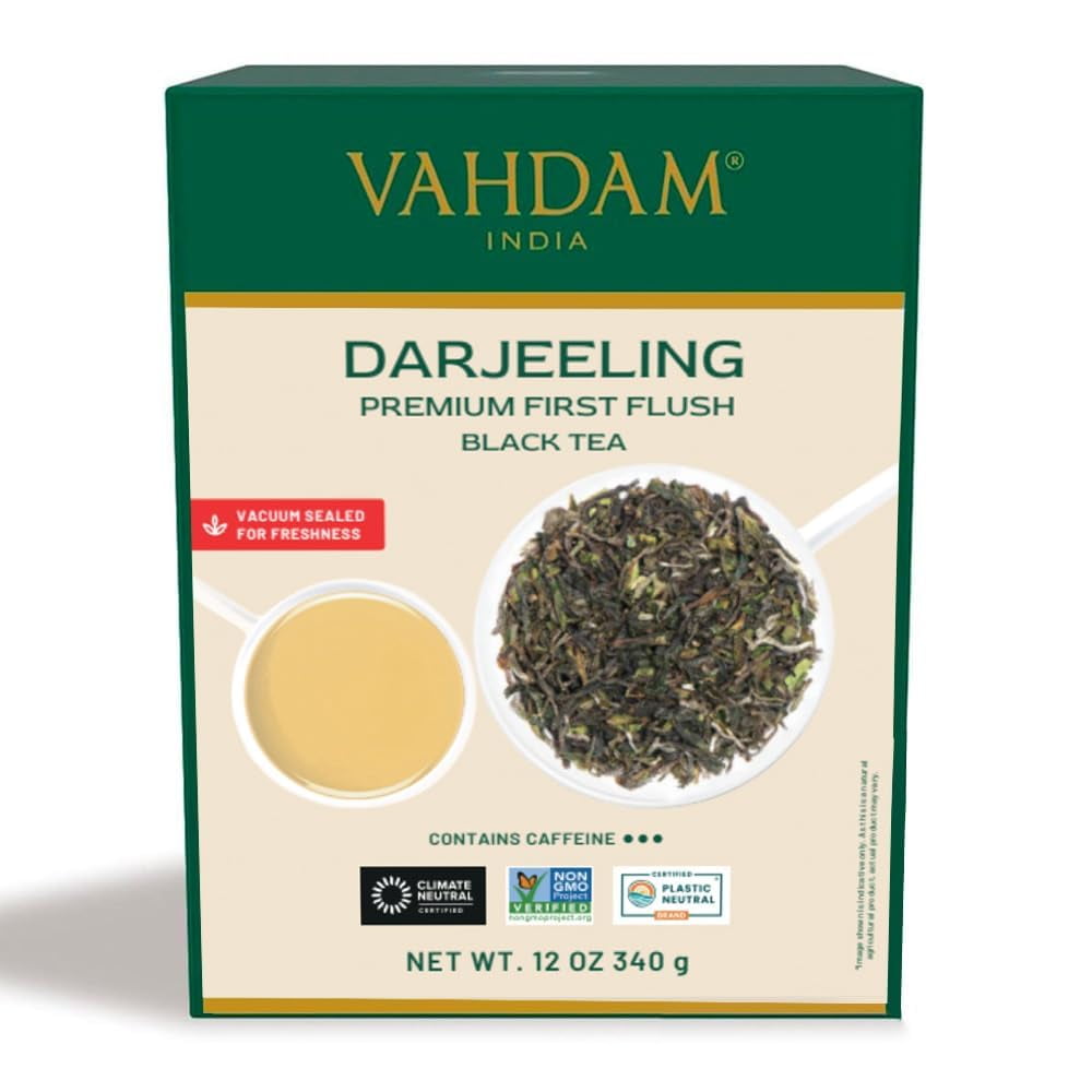 , First Flush Darjeeling Tea - 170+ Cups (340g/12oz) Loose Leaf Black ...